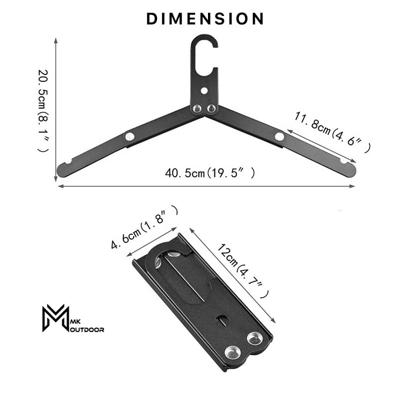 Camping Foldable Outdoor Cloth Hanger Aluminum Portable Lightweight ...