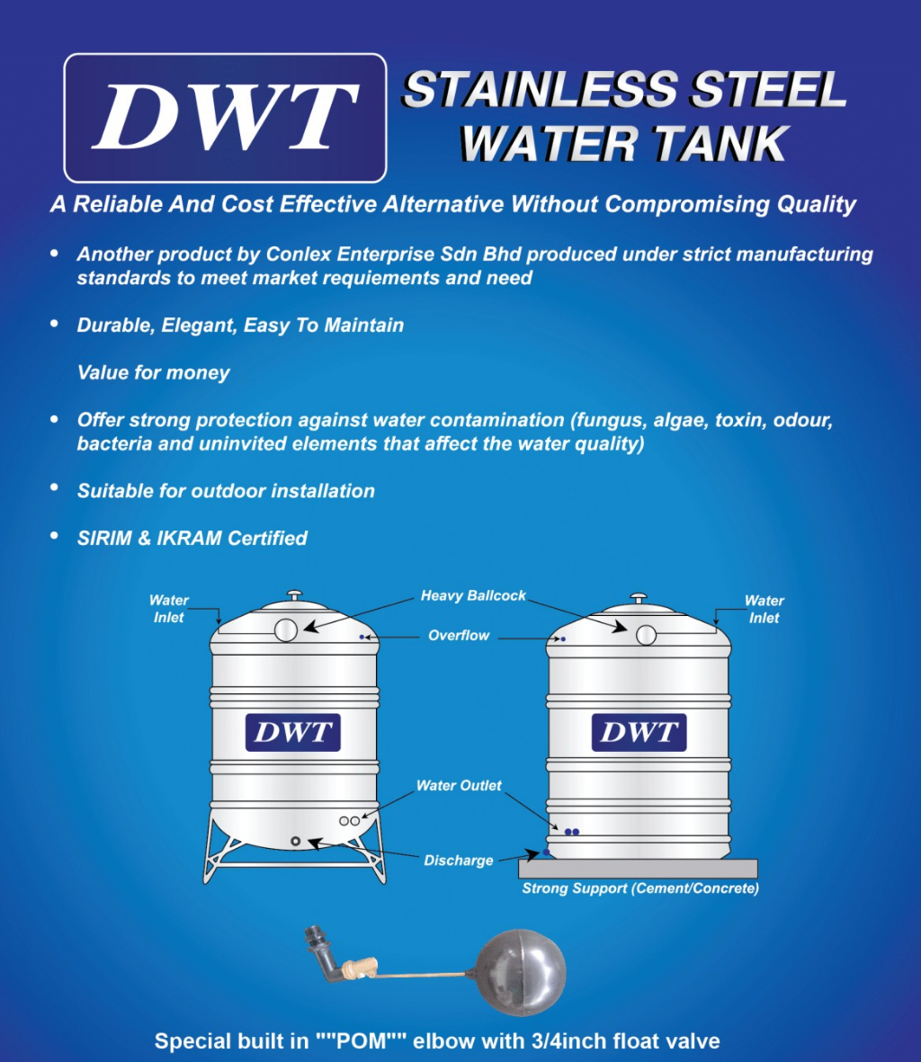SYK Free Shipping DWT Water Tank SUS304 Stainless Steel Water Tank ...