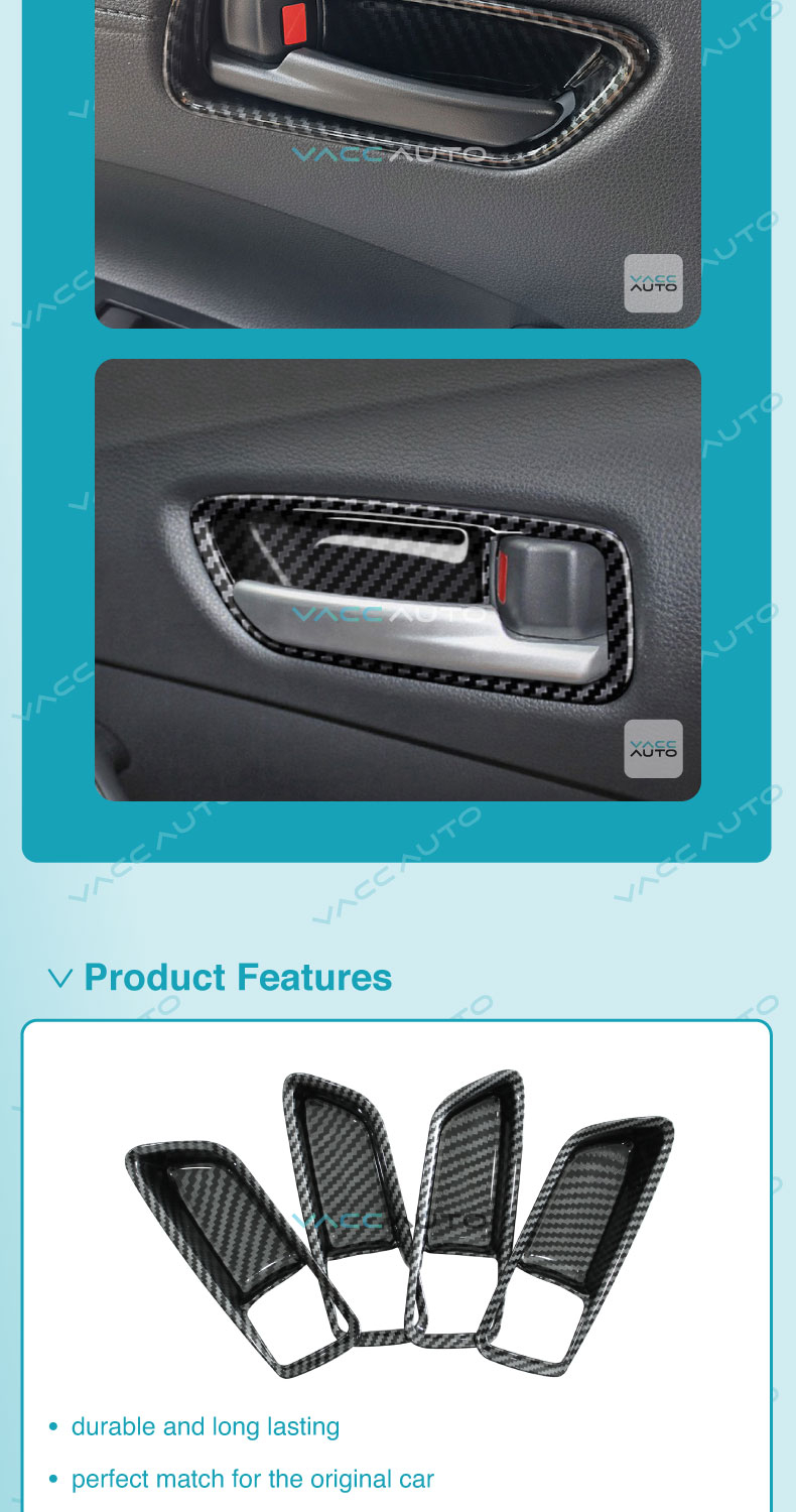 Toyota Altis E210 (2021 - 2026 ) Inner Door Handle Carbon Cover Vacc ...