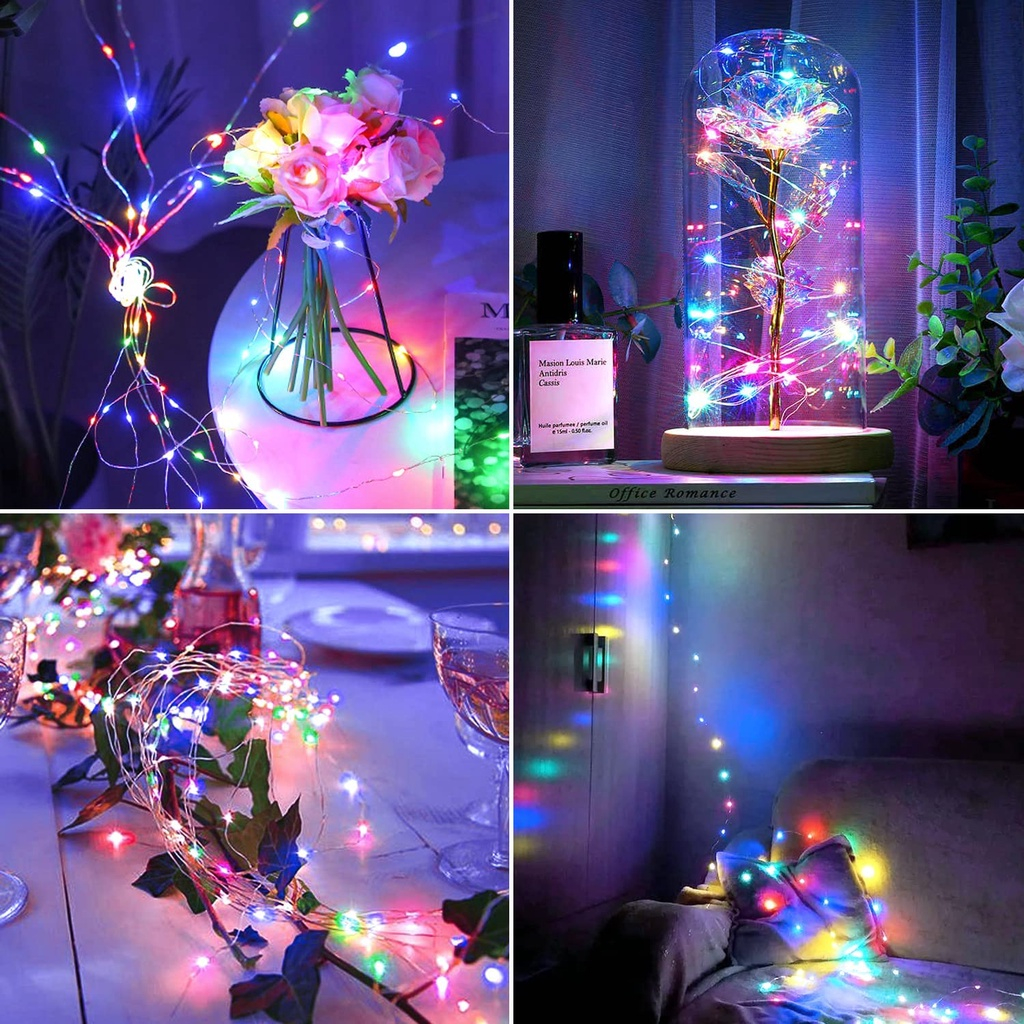 【With Box】32M 300LED 8 Modes Lampu Raya Solar Light Fairy String Light ...