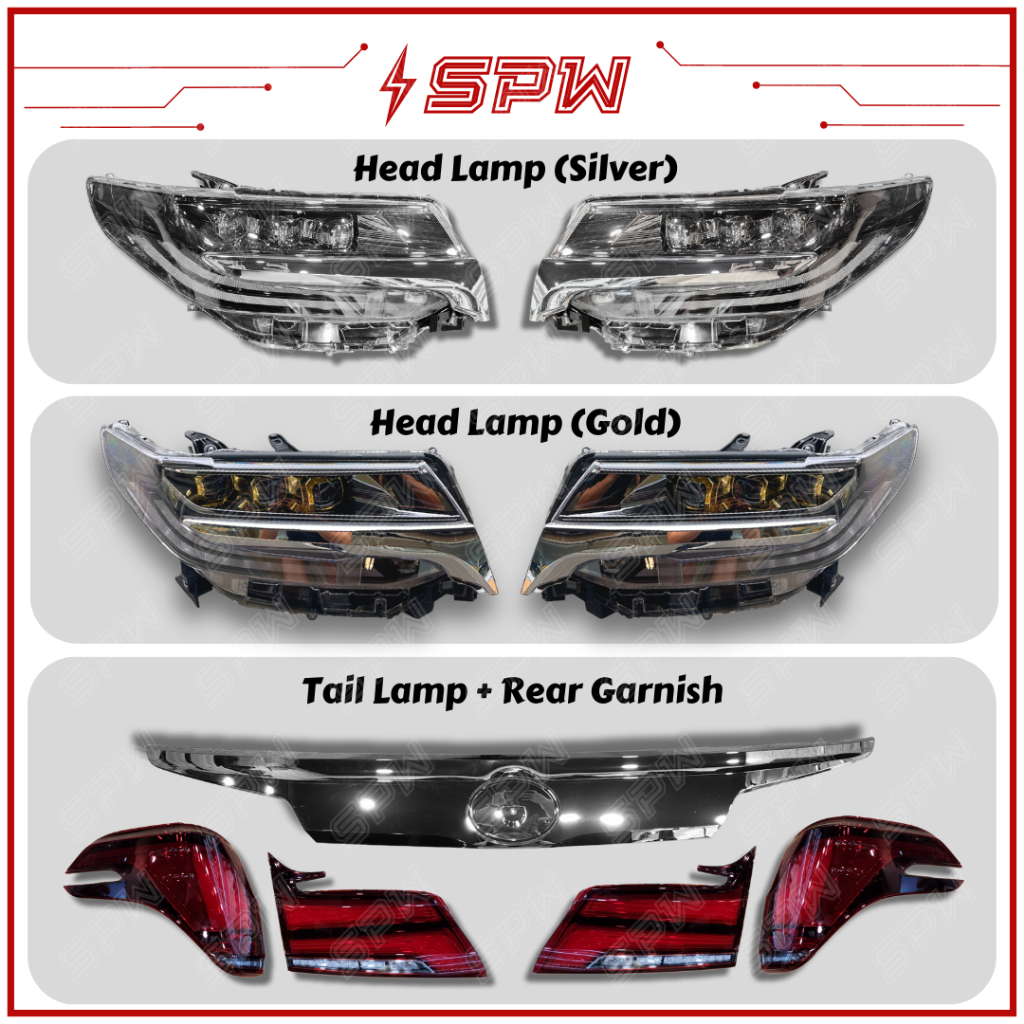 Toyota Alphard ANH30 AGH30 (2015-2022) Headlamp Headlight Taillamp ...