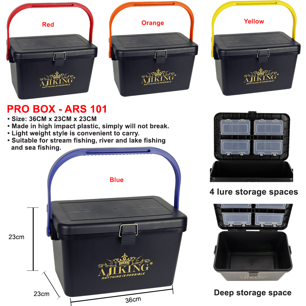 Ajiking Pro Box ARX 203 ARS Tomman TBG 100 Shinju Bakau Box Fishing ...