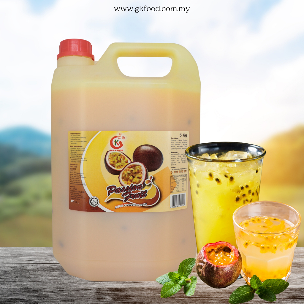 G&K 1:8 Concentrate Passion Juice 5kg(4L) | Jus Markisa Pekat Halal | air balang,ice blended ...