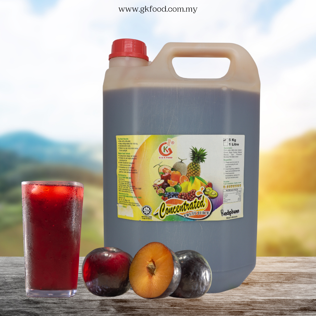 G&K 1:8 Concentrate Red Plum Juice 5kg(4L) | Jus Boi Merah Pekat Halal ...