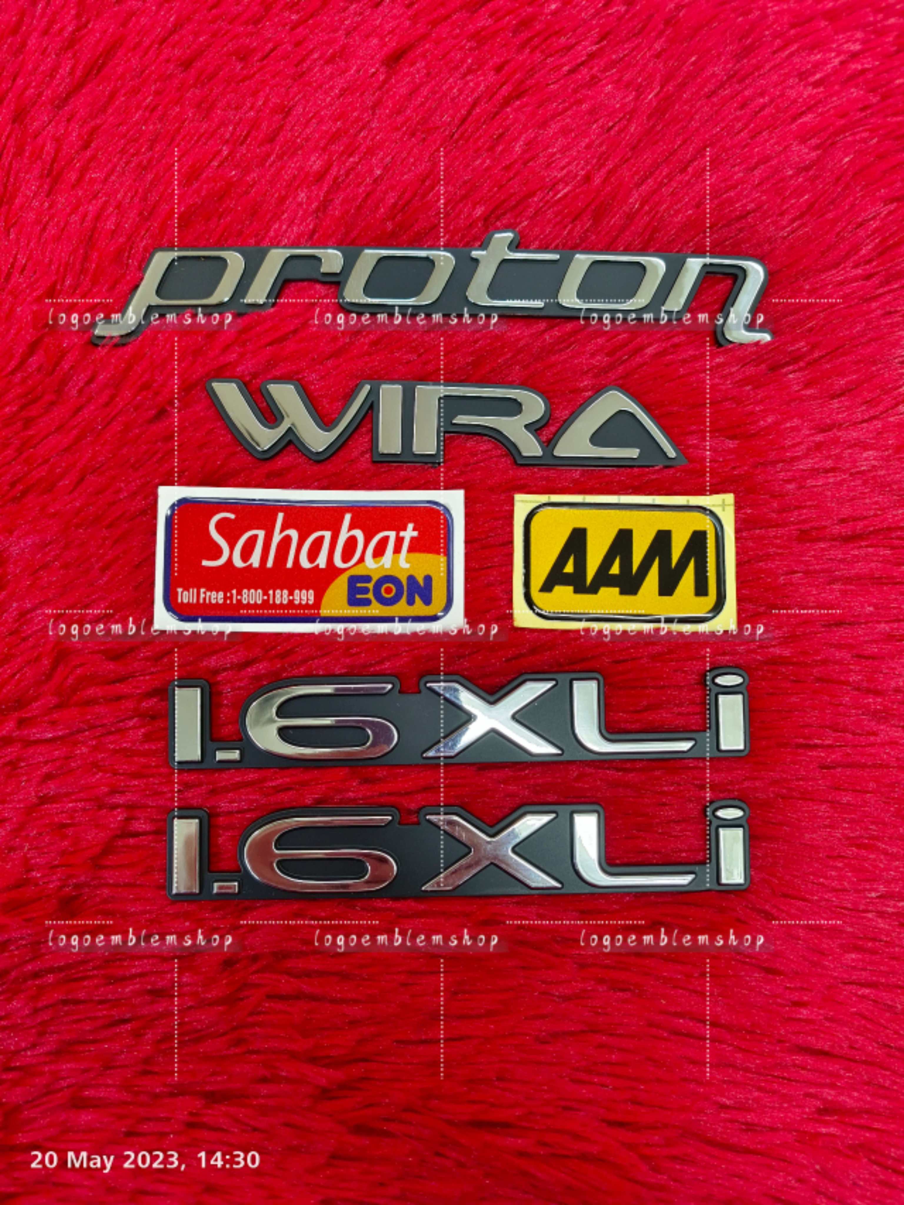 Car Sticker & Emblem Proton Wira 1.5 GLI / 1.6 XLI Logo AAM SAHABAT EON ...