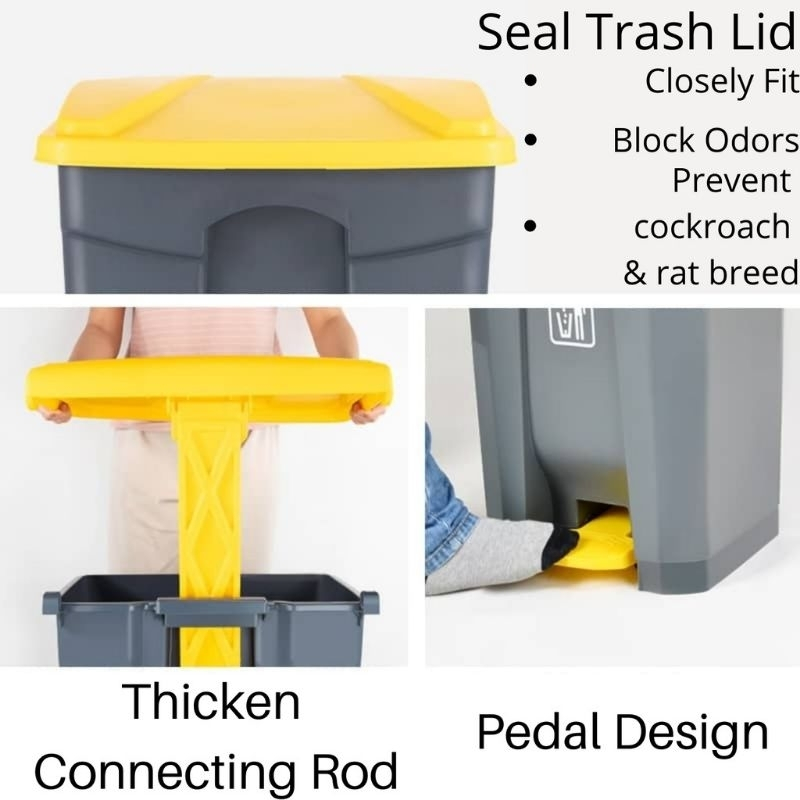 Premium 30L 50L 80L Pedal Bin Inner Bin Step On Garbage Bin Trash Bin ...