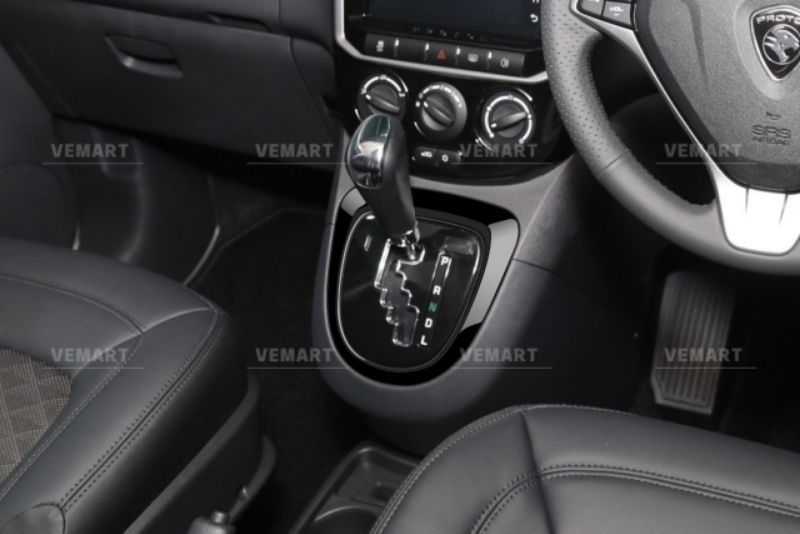 Vemart proton exora carbon fiber gear shift panel frame cover garnish ...