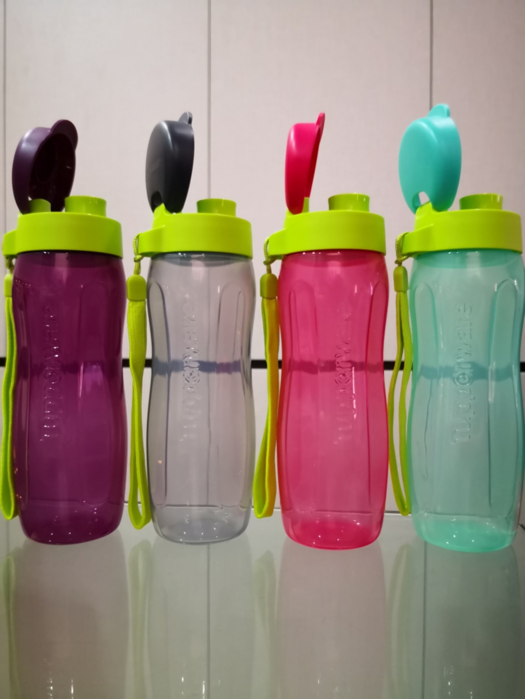 5 Types: Tupperware Slim Eco Bottle 500ml Flip Top (Different colour ...