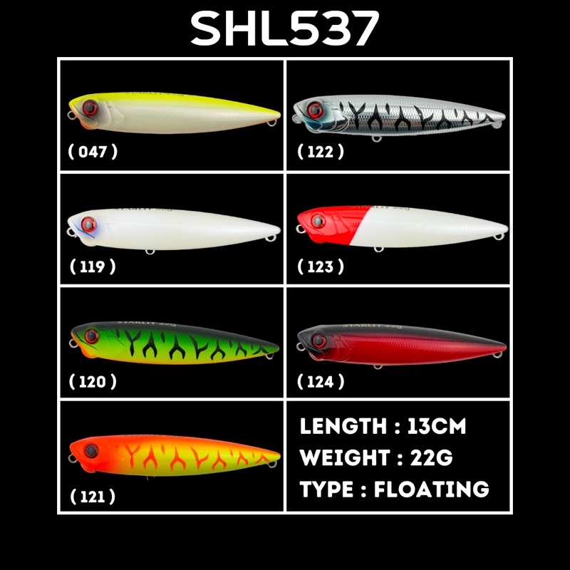 Starlit SHL537 Pencil Hard Lure Series ( 11cm / 22g / Floating ...