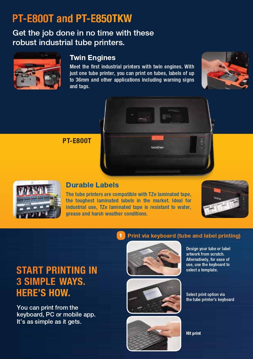 Brother P-Touch PT-E850TKE Label Printer ⚙️TwinEngine 🔥HSe 🛜WiFi 🏗 ...