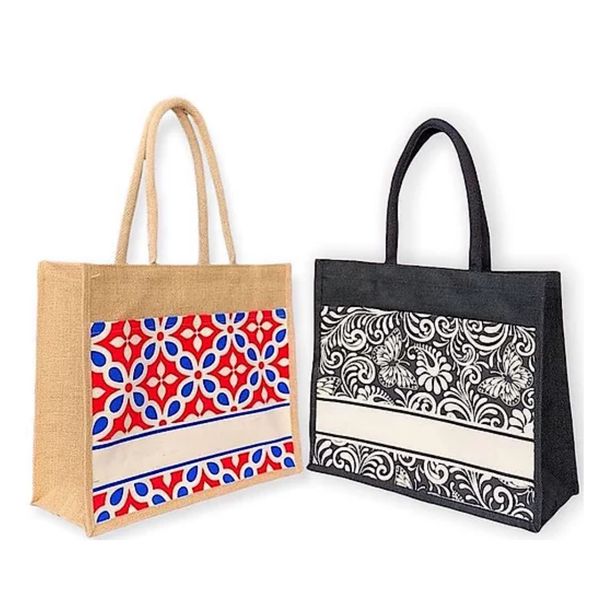 TEEMI Beg Tangan Wanita Letak Nama Personalized Jute Bag Logo Custom ...