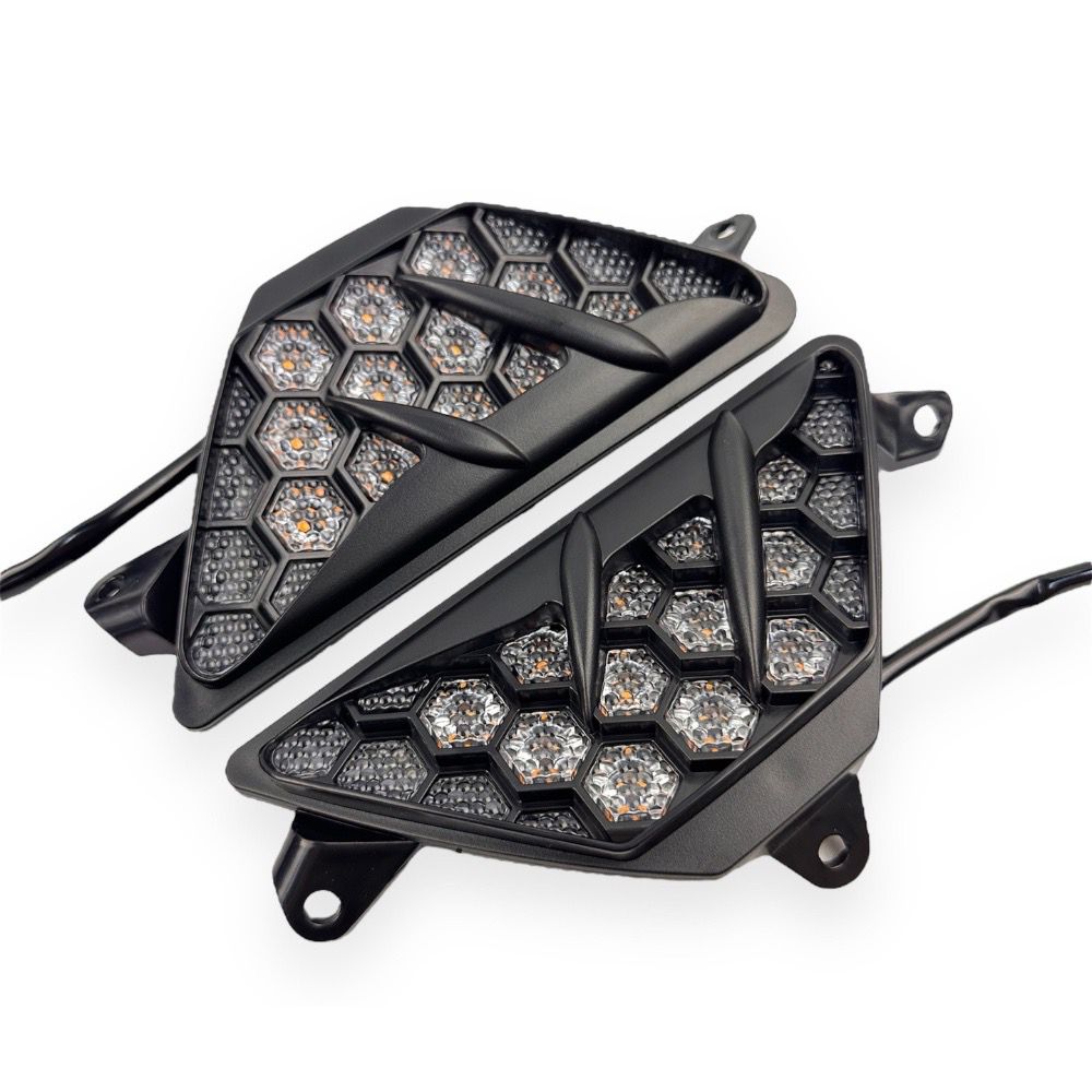 TST HONEY COMB LED FRONT SIGNAL TST DESIGN (PLUG & PLAY) NINJA 250 300 ...