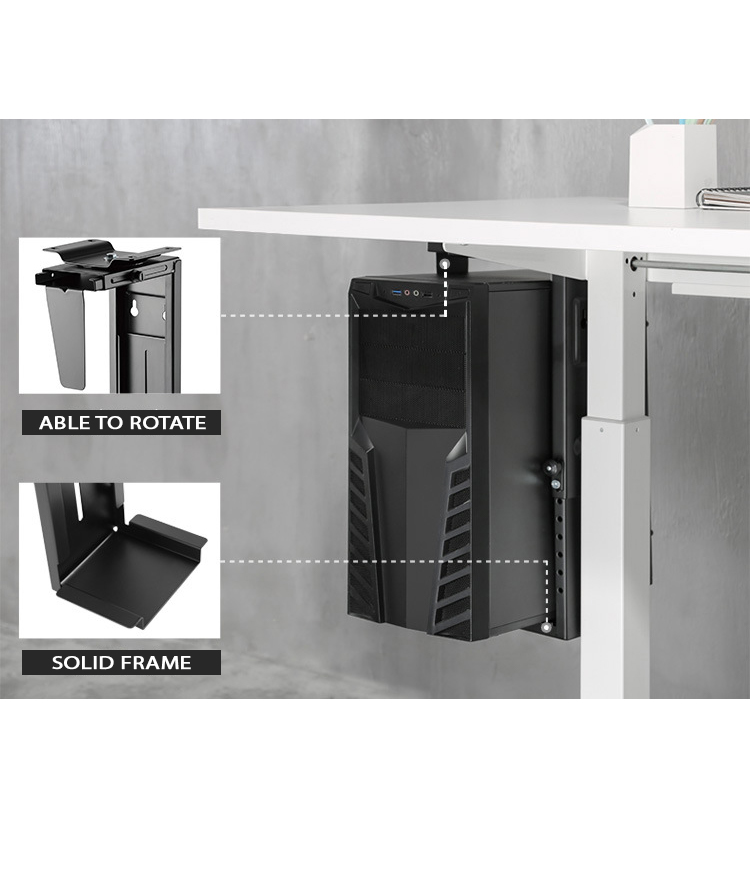 UGL Solid Steel 360 PC Case Holder Bracket Under Desk Mount Hanger for ...