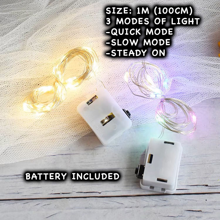 1M LED Light Warm White Fairy Lights Strip Wired String Lighting ...