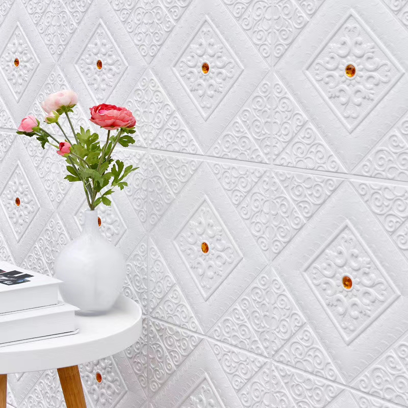 Super Thick 7mm PE Foam Wallpanel Wallpaper Soundproof Can Stick Simen ...