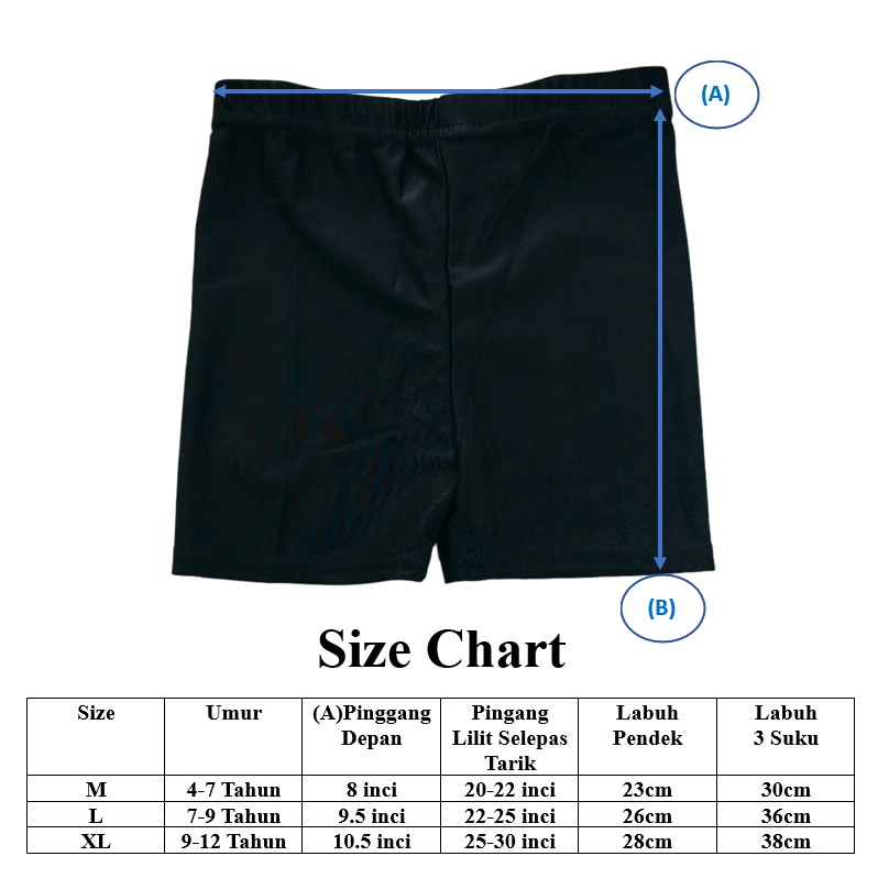 KOLEKSI SEMPURNA Kids Inner Pant Seluar Fit Sekolah Kanak-Kanak Seluar ...
