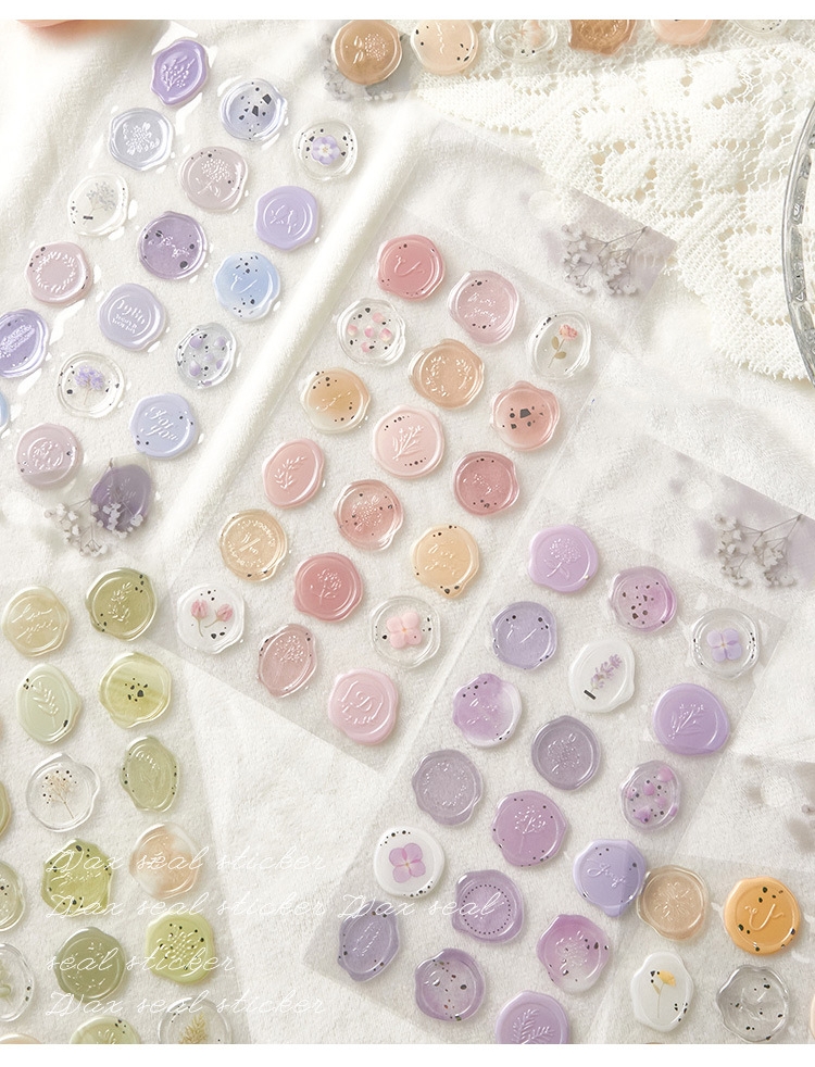 INS Sealing Dear Clear Series 3D Wax Seal Patterns Deco Stickers DIY ...