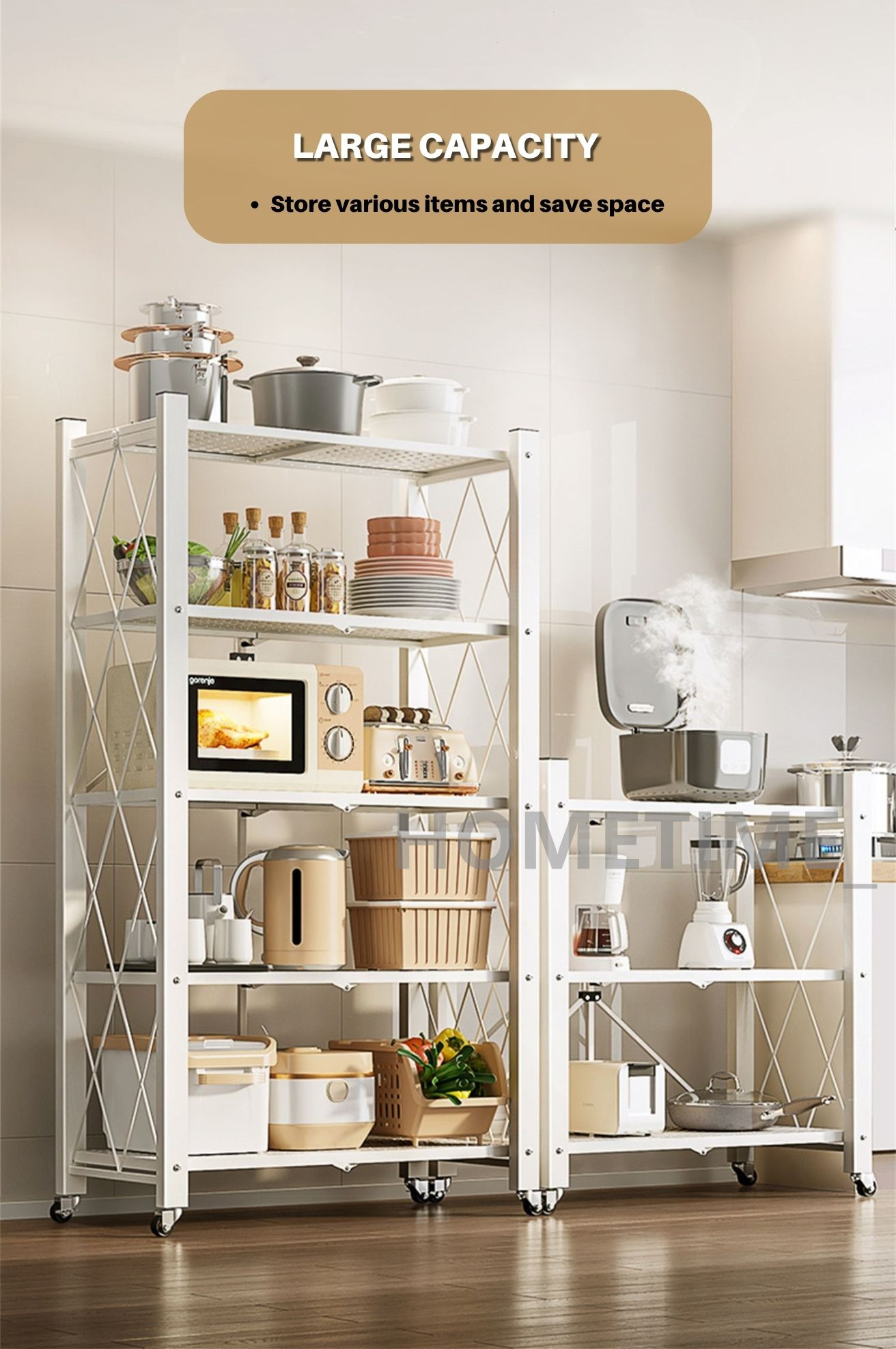 Rak Dapur Kitchen Rack Rak Besi Bertingkat Rack Shelf Storage Rack ...