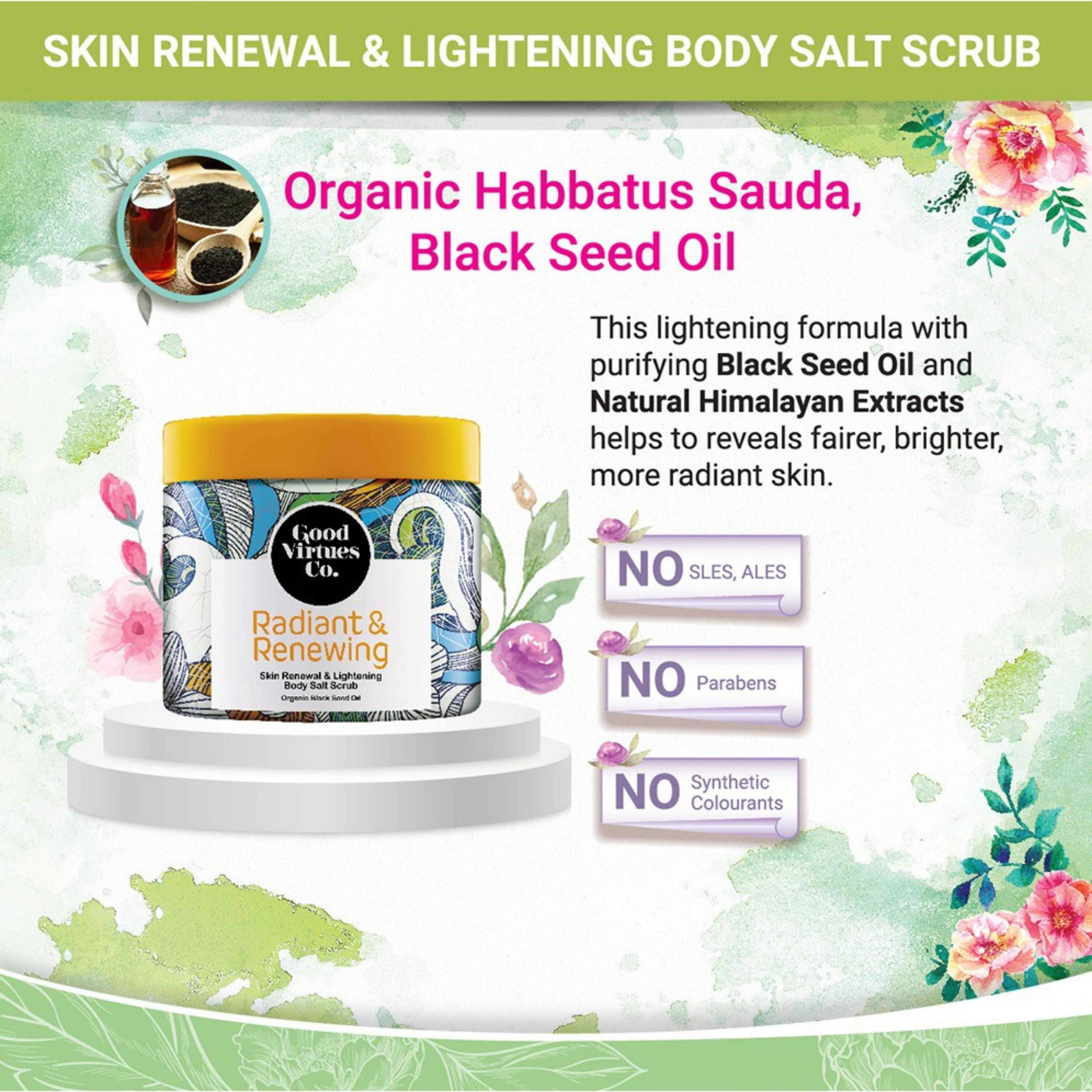 Good Virtues Co. [GVC] Skin Renewal & Lightening Body Salt Scrub 200g ...