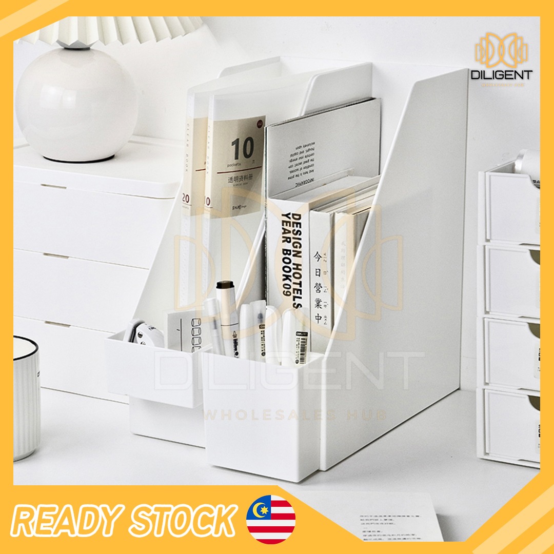 【D274 READY STOCK】Multifunctional Storage Box Large Capacity Bookend ...