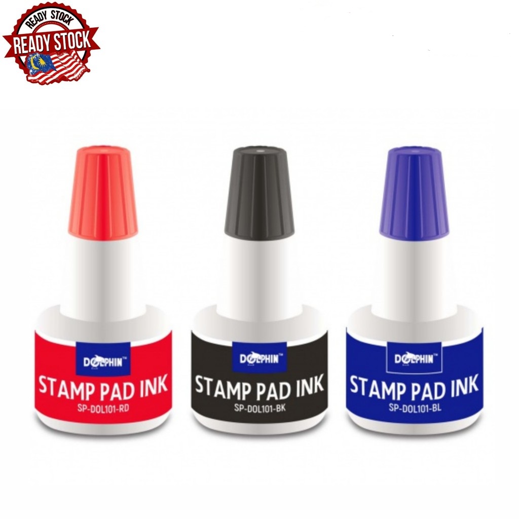 Dolphin Stamp Pad Ink Refill (30ml) DOL-101 | Shopee Malaysia