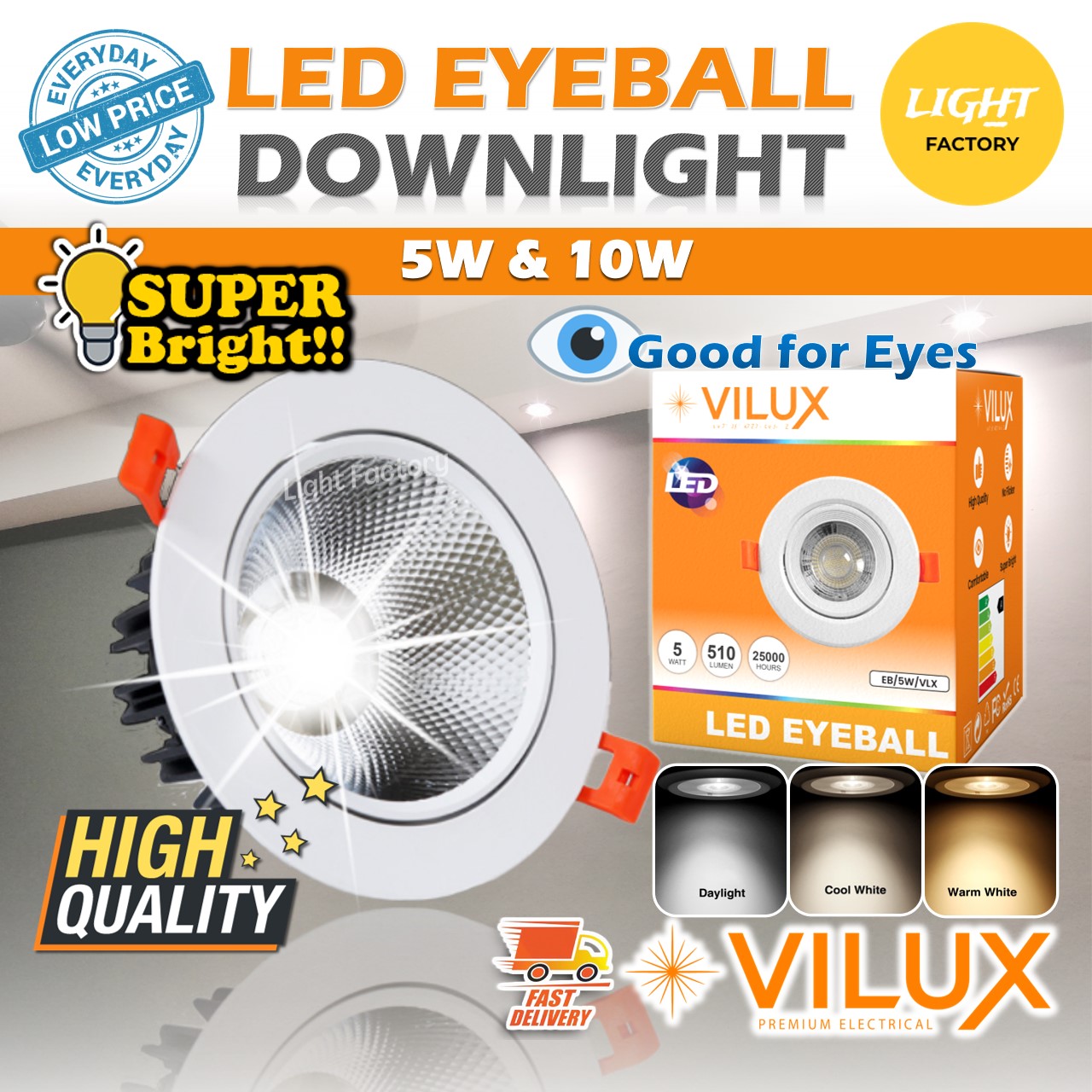 【UPgraded】Super Bright LED Eyeball Spotlight 5W 10W LED Eye ball COB ...