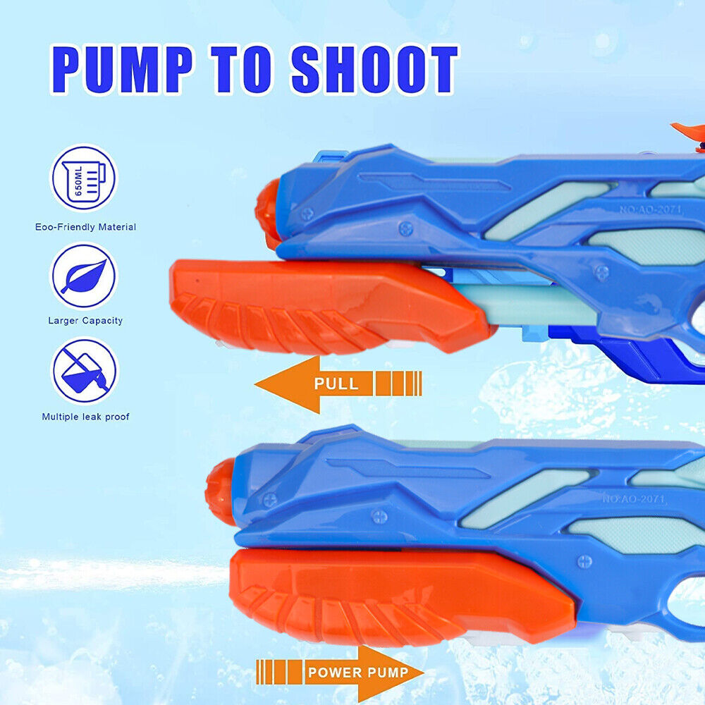 Large 750ml High Presure Water Gun Toy Swimming Kids Beach Pistol Air ...