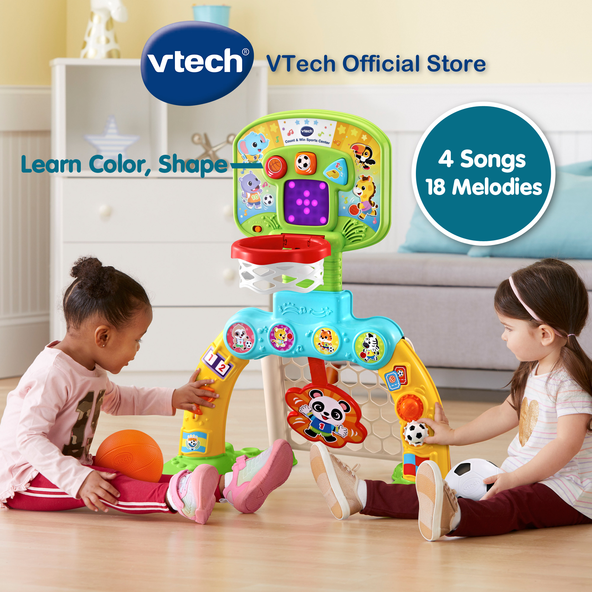 Vtech 2 in 1 Count & Win Sports Centre Basketball Football Sports Toys ...