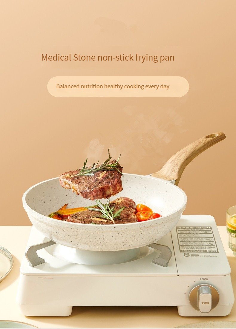 LEUSE Non Stick Frying Pan Cooking Egg Deep frying pan Suitable for all ...