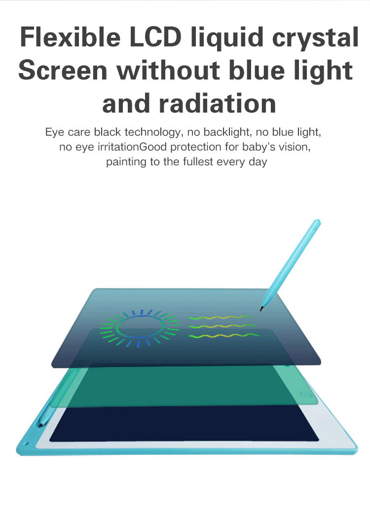 Qbrand 16 Inch LCD Writing Tablet Pad Multi Color Drawing Tablet ...