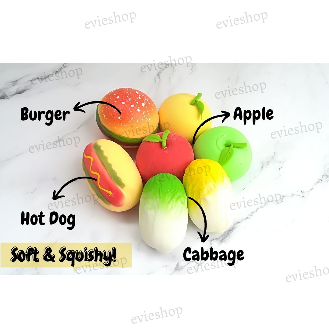 Food Squishy Kawaii Burger Fruits Apple Squishies Slow Rising ...