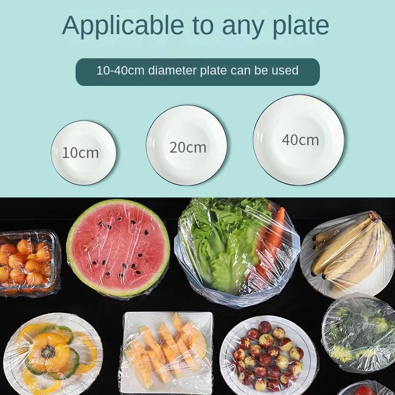 100 Pc Pack Kitchen Reusable Disposable Food Cover Durable Elastic Food ...