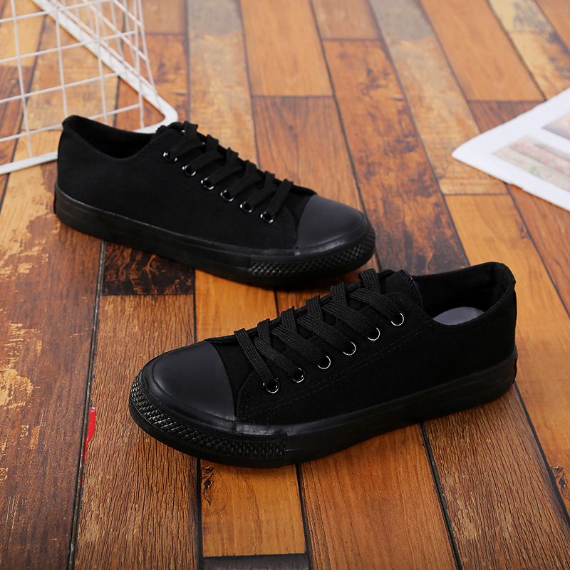 (Size 35-44) Kasut Sekolah Scool Shoes Unisex Men Women Canvas Uniform ...
