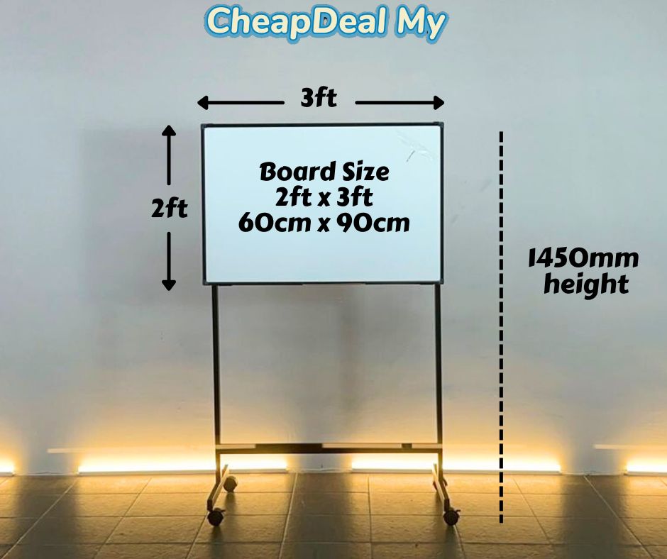Papan putih Magnetik dengan kaki beroda (All Size Full Set)BlackSeries ...