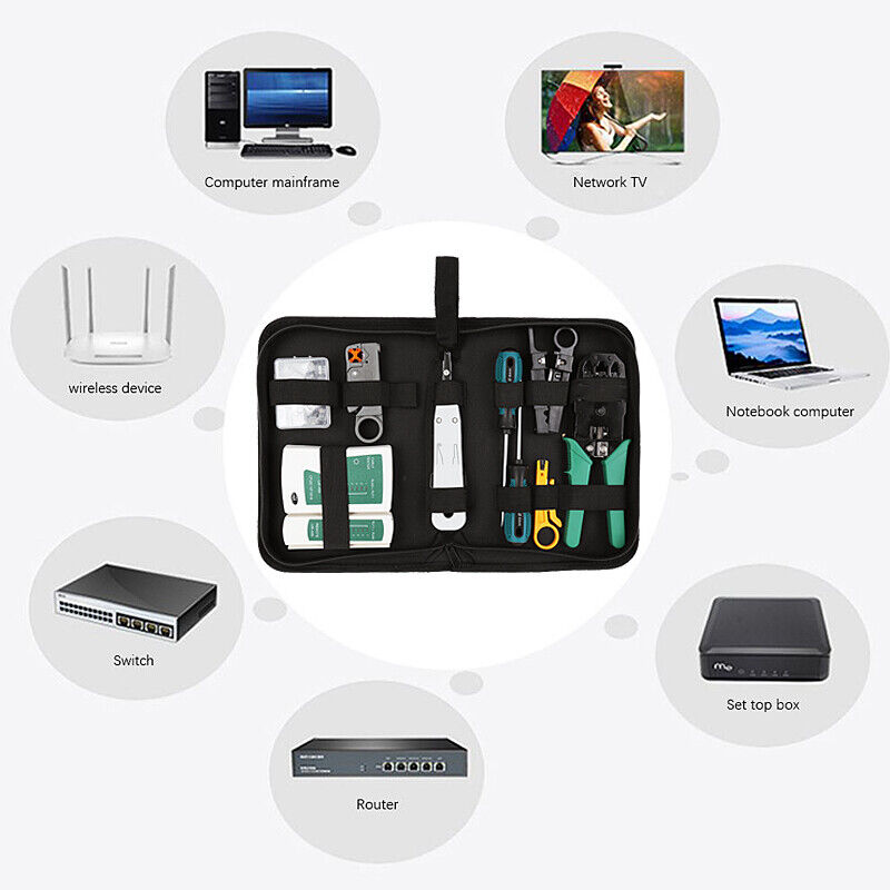 Network Tester Tool Kits Lan Tester RJ45 Cable Tester Wire Cutter ...