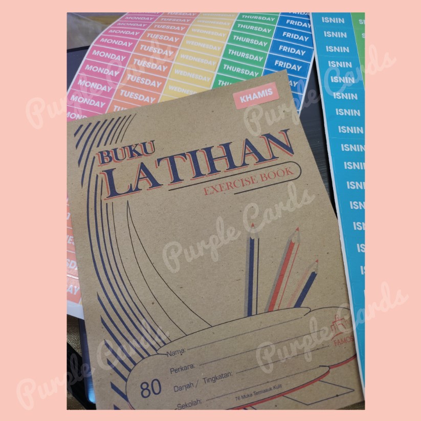 Sticker Hari Buku Tulis/Teks Label / 105pcs | Shopee Malaysia