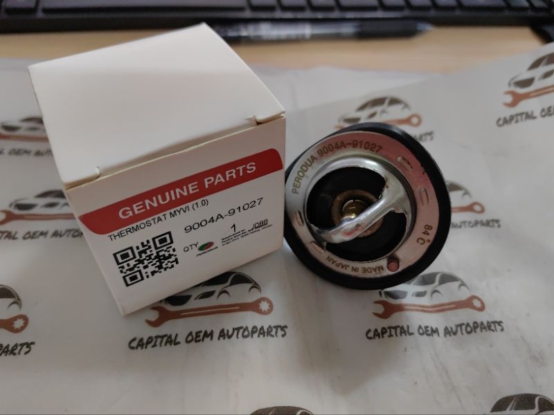 9004A-91027 GENUINE THERMOSTAT PERODUA KELISA KENARI VIVA MYVI 1.0 84'C ...