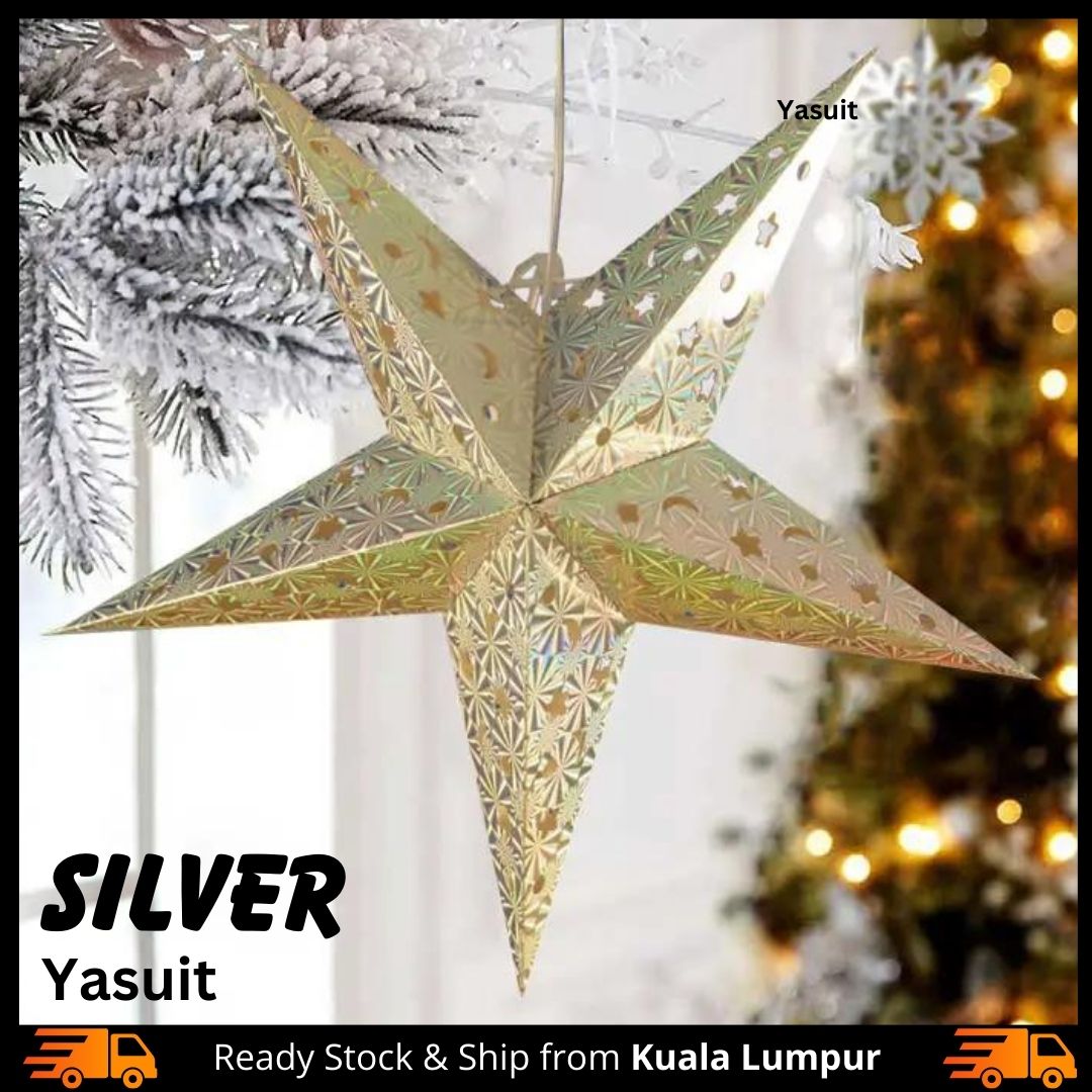 Decoration Star Cardboard Thick Paper Ornament Festival Foldable ...