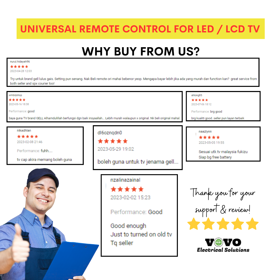 [FREE Battery] Universal LED / LCD TV Remote Control | Shopee Malaysia