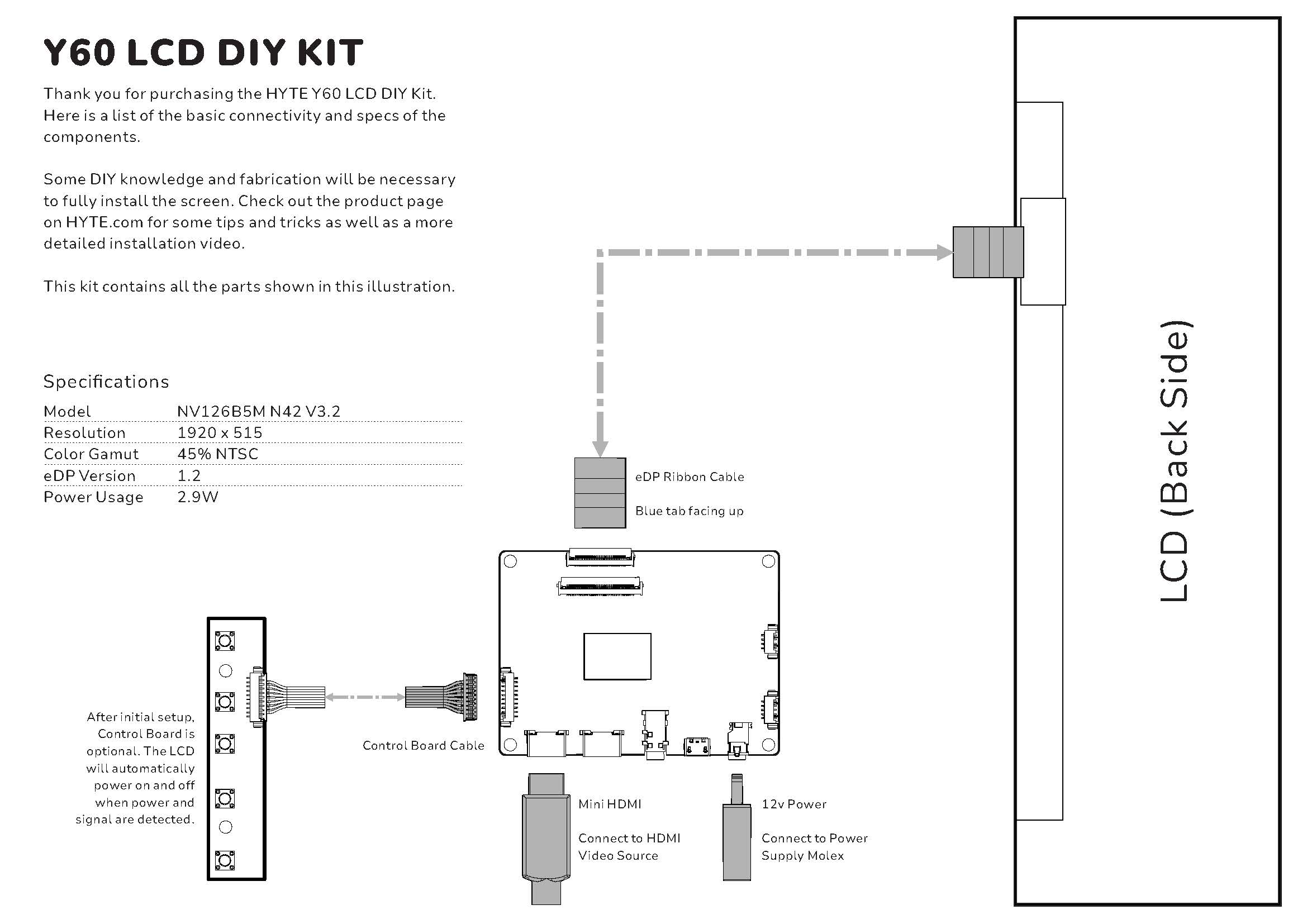 HYTE Y60 LCD DIY Kit | Shopee Malaysia