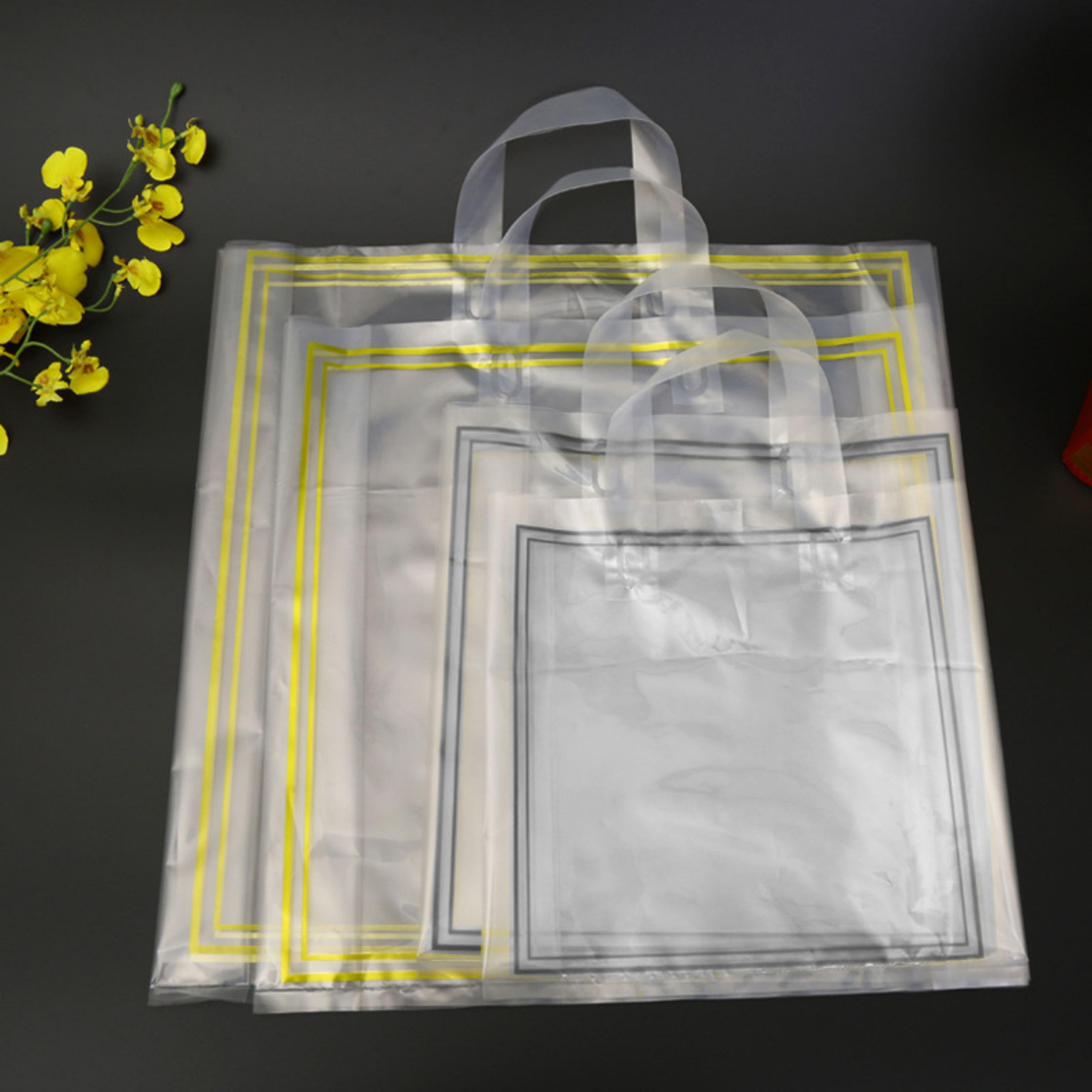 ( 1 PCS ) Transparent Bag Bekal makanan Transparent Goodies Bag ...