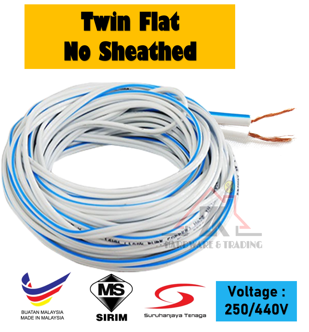 Pure Copper 23/0.14 X 2 C Blue White Pvc Insulated Non -Sheathed Twin ...