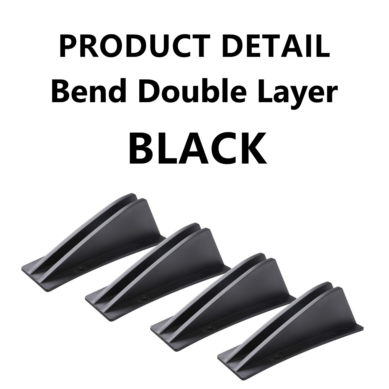 Universal Car Rear Bumper Chassis Spoiler Deflector Carbon/Black Abs ...