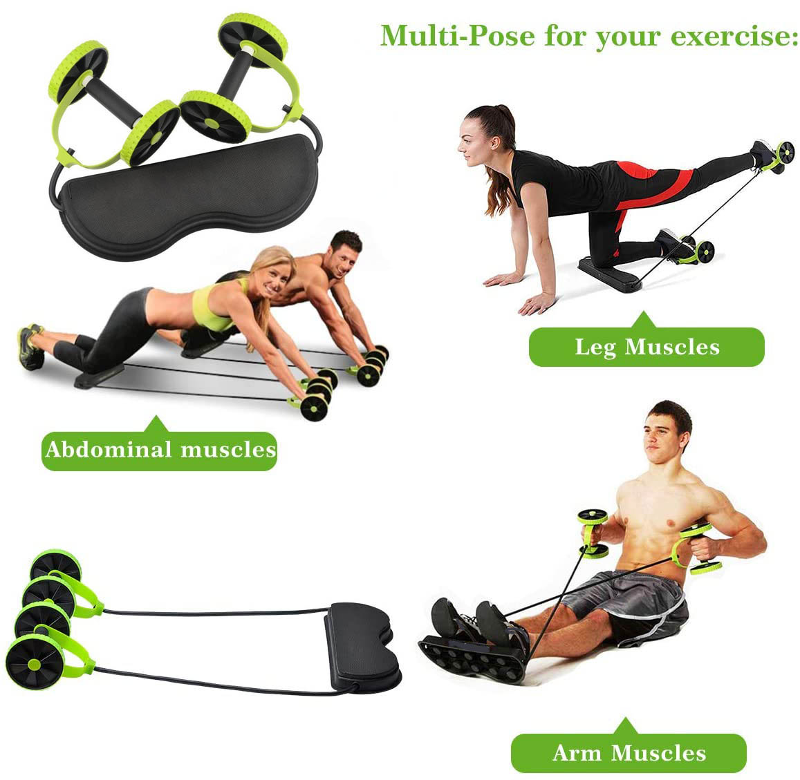 Multi-Functional Abdominal Wheel Automatic Rebound Roll Abdominal Training Abdominal Muscle ...