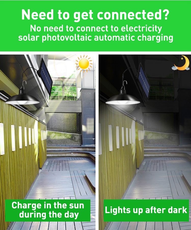 Lampu Solar Light Solar Chandelier 2 Bulbs Waterproof Lampu Solar ...