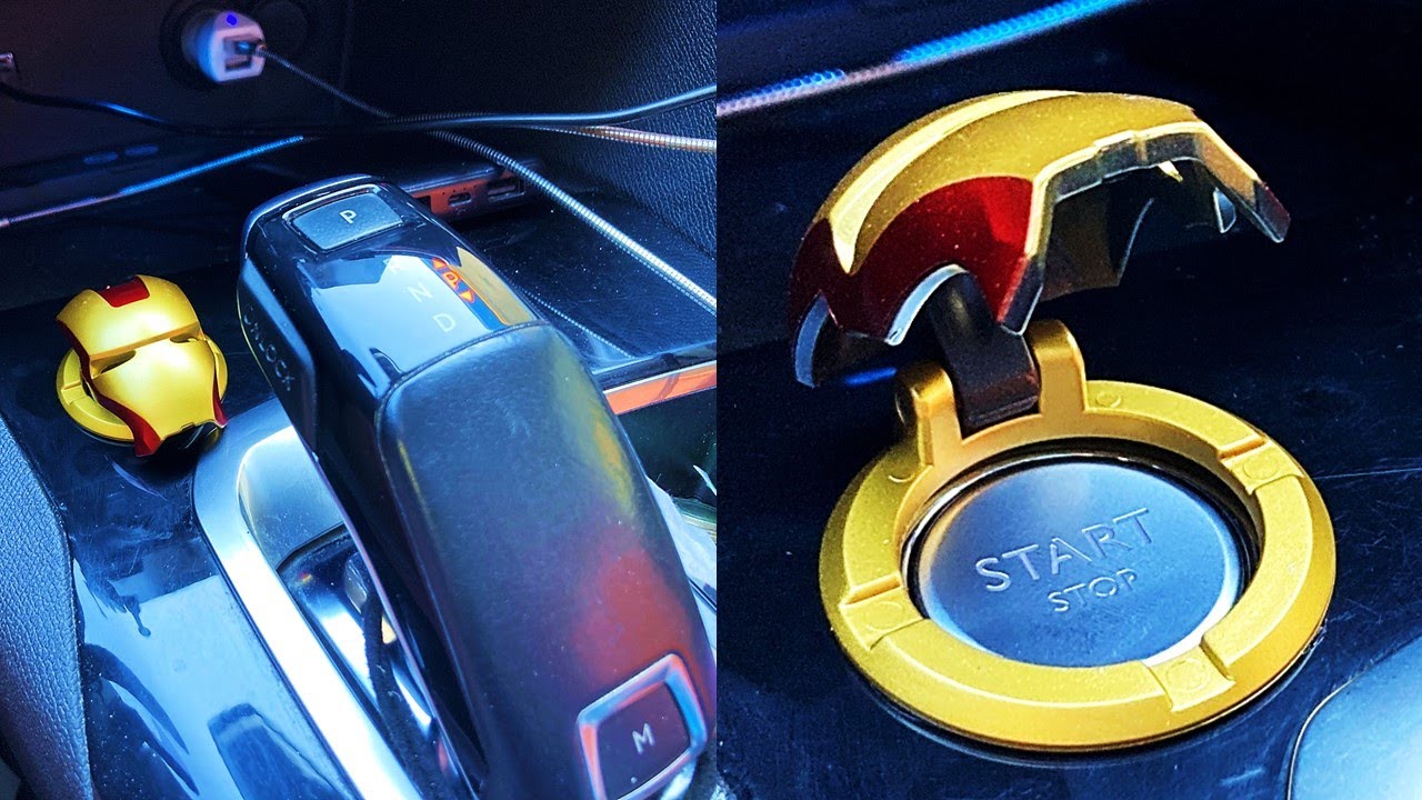 RBTECH Universal Car Engine Start Stop Push Button Switch Cover Ironman ...
