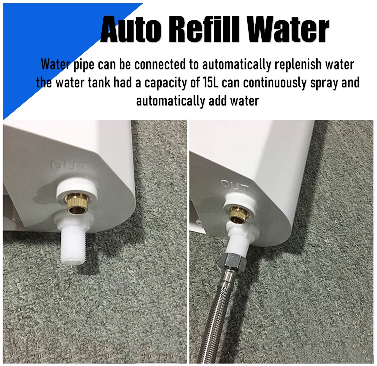 30"/26" Industrial Wall Mounted Mist Fan Auto Refill Water Atomization ...