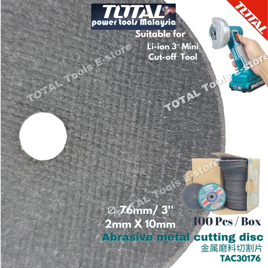 TOTAL 100Pcs* 3'' / 76mm∅ *1.2mm*10mm∅ (flat) Abrasive metal cutting ...
