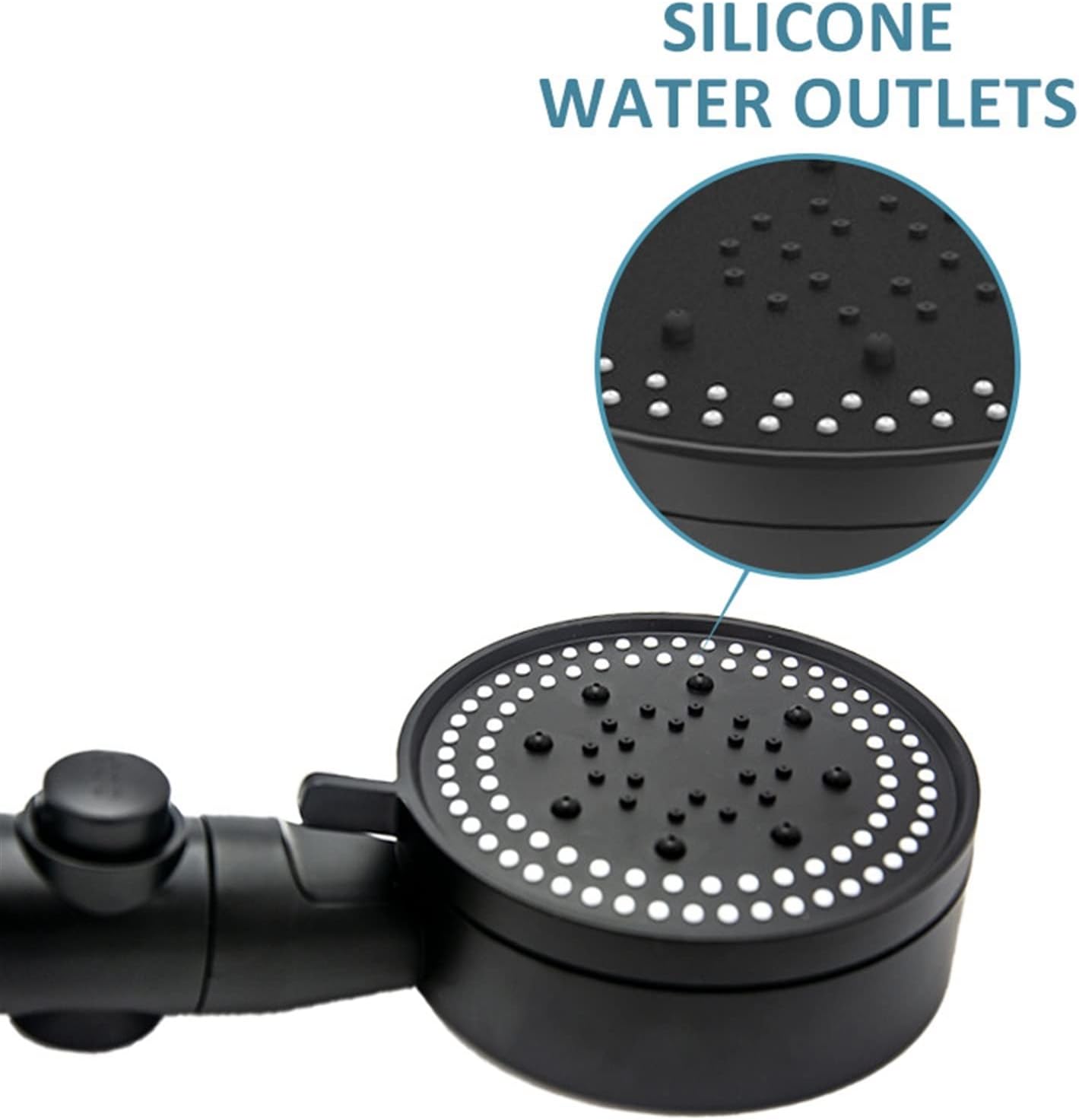 5 Modes High Pressure Shower Head One-Click Water Stop Switch Super ...