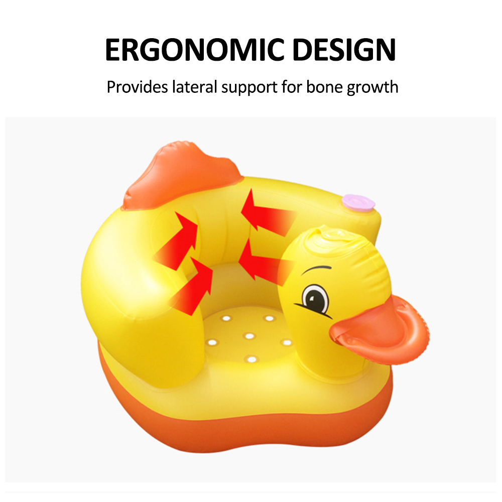 Baby Inflatable Chair with Plate Soft Chair Seat PVC Duck Music Chair ...